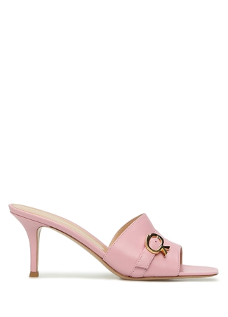 Gianvito Rossi Kadın Pembe Deri Terlik 38 EU