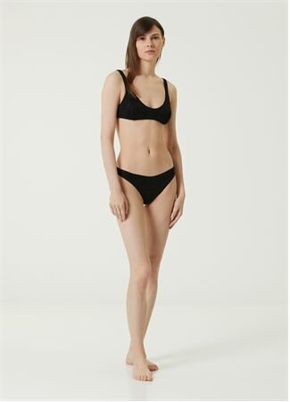 Oseree Kadın Siyah Sim Dokulu Bikini Takımı S Eu