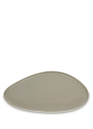 Modesign Studio Vizon El Yapımı Porselen Servis Tabağı Bej