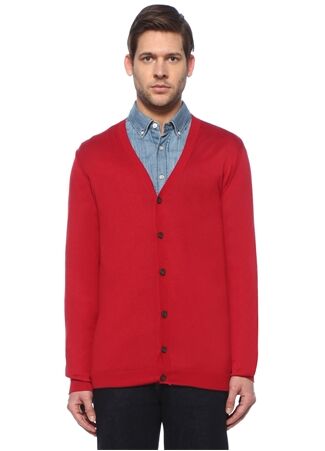 Palzileri Lab Erkek Bordo V Yaka İpek Hırka 50 IT