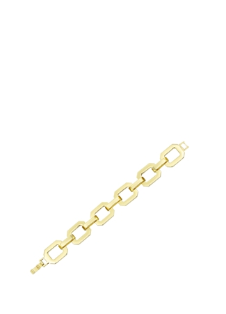 Ponponiere Kadın Mira Gold Zincir Formlu Bileklik Altın Rengi EU Ponponiere Kadın Mira Gold Zincir Formlu Bileklik Altın Rengi EU