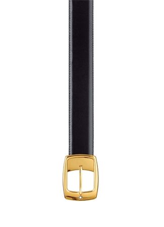 Montblanc Erkek Siyah Deri Kemer EU