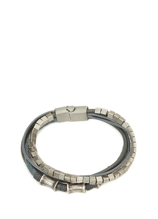 Beymen Club Erkek Metal Detaylı Çoklu Bileklik Gri EU Beymen Club Erkek Metal Detaylı Çoklu Bileklik Gri EU
