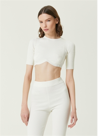 Adamo Kadın Ekru Bisiklet Yaka Kısa Kol Crop Bluz Bej Xs Eu Adamo Kadın Ekru Bisiklet Yaka Kısa Kol Crop Bluz Bej Xs Eu