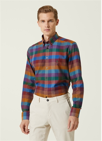 Etro Erkek Renkli Kare Desenli Gömlek 40 IT Etro Erkek Renkli Kare Desenli Gömlek 40 IT