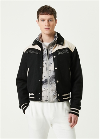 Billionaire Boys Club Erkek Siyah Logo Nakışlı Bomber Mont S EU