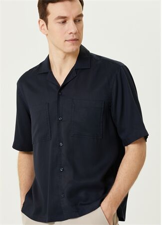 Boss Erkek Lacivert Kısa Kollu Gömlek S EU