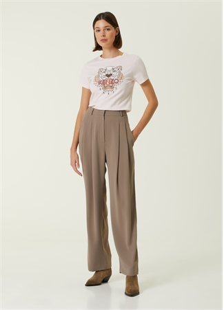 Kenzo Kadın Altın Rengi Logo Baskılı Basic T-shirt Pembe S EU Kenzo Kadın Altın Rengi Logo Baskılı Basic T-shirt Pembe S EU