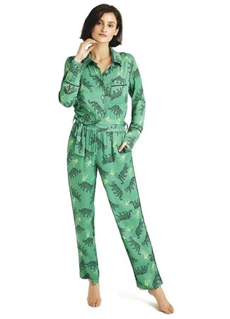 House of Silk Kadın PİJAMA SET Yeşil S EU