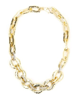 Beymen Club Kadın Taşlı Dokulu Zincir Kolye Altın Rengi EU