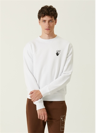 Off-White Erkek Beyaz Logo Detaylı Sweatshirt S EU Off-White Erkek Beyaz Logo Detaylı Sweatshirt S EU