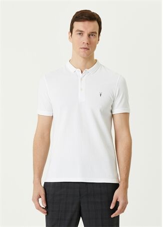 Allsaints Erkek Reform Beyaz Polo Yaka T-shirt L EU Allsaints Erkek Reform Beyaz Polo Yaka T-shirt L EU