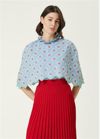 Faraway Kadın Florence Mavi Çiçekli Pelerin Detaylı Bluz 34 Eu Faraway Kadın Florence Mavi Çiçekli Pelerin Detaylı Bluz 34 Eu