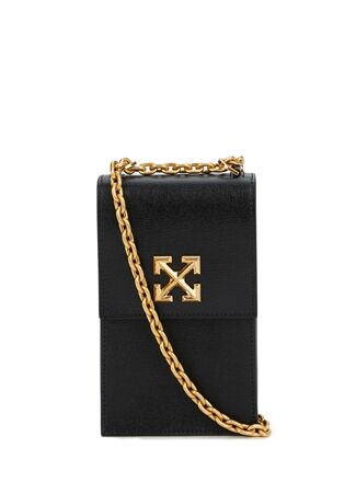 Off-White Kadın Siyah Gold Deri Omuz Çantası EU Off-White Kadın Siyah Gold Deri Omuz Çantası EU