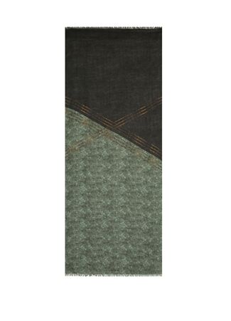 Pal Zileri Erkek Gri Siyah Desenli Kaşmir Atkı EU