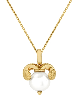 Collection-Stephen Webster Kadın Koç Formlu İncili Altın Rengi Kolye EU Collection-Stephen Webster Kadın Koç Formlu İncili Altın Rengi Kolye EU