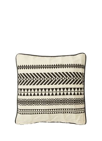 Devotion Siyah Beyaz Desenli Yastık Kılıfı