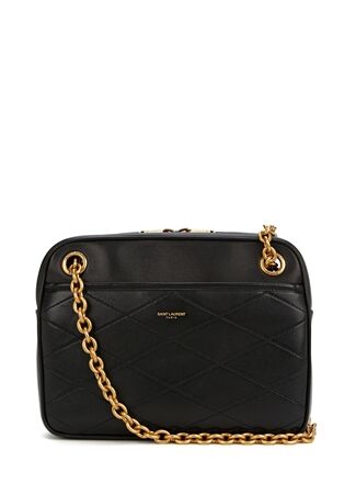 Kadın Le Maillon Small Siyah Deri Omuz Çantası EU