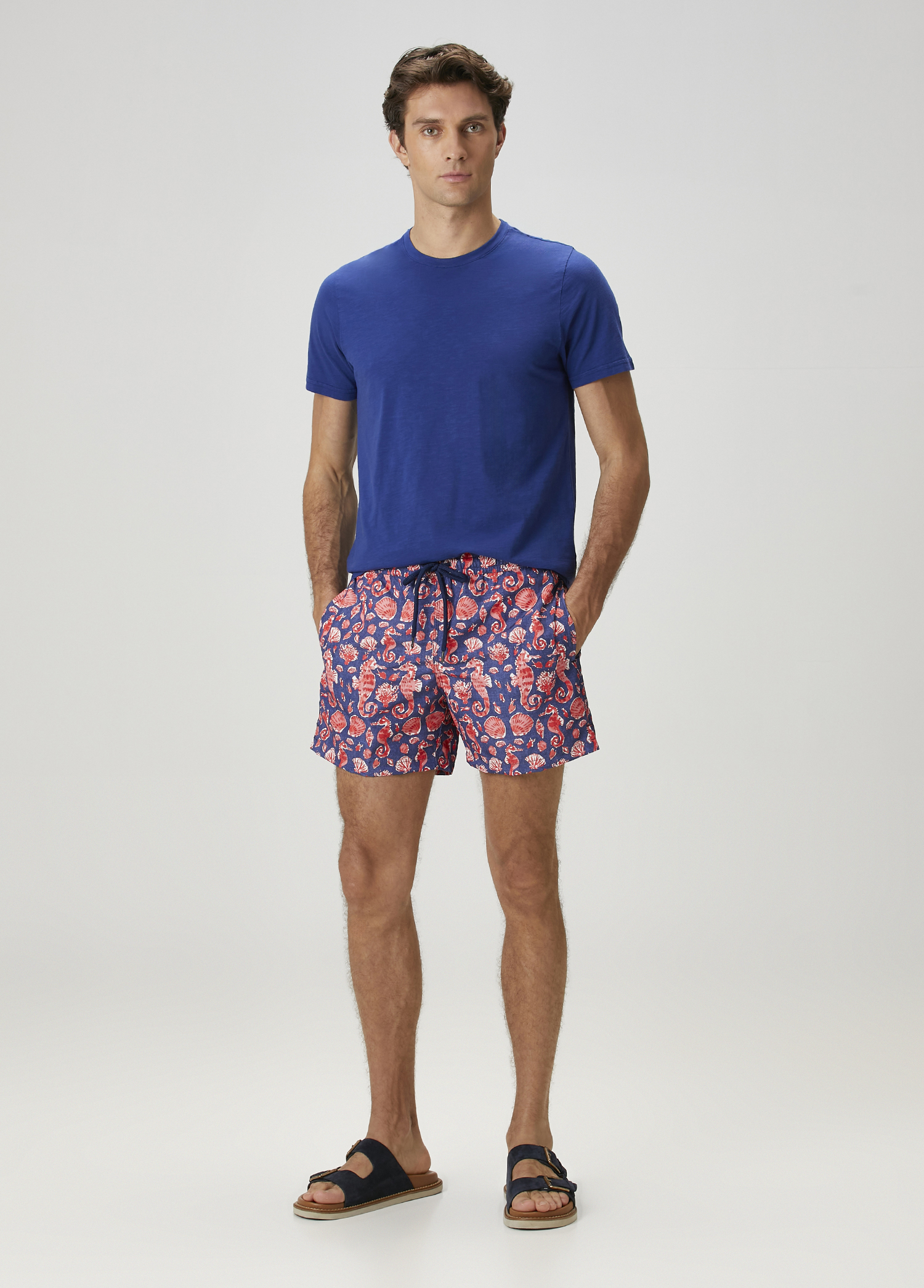 Beymen Collection Kırmızı Erkek Kırmızı Deniz Atı Desenli Mayo 1718085 ...