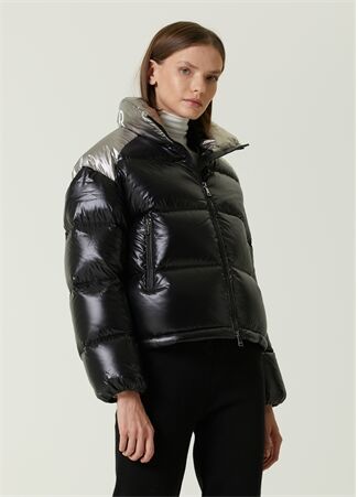 Moncler Kadın Siyah Silver Dik Yaka Puff Mont 4 US Moncler Kadın Siyah Silver Dik Yaka Puff Mont 4 US