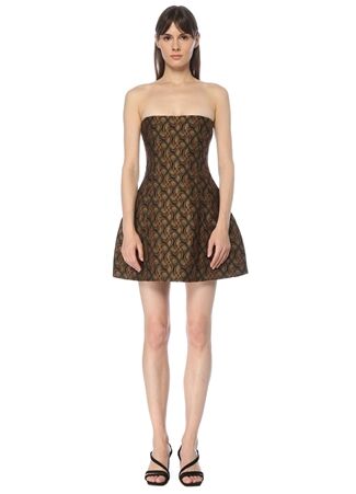 Khaite Kadın Gold Desenli Kokteyl Elbise Altın Rengi 2 US
