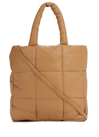 Stand Kadın Camel Puff Çanta Kahverengi EU