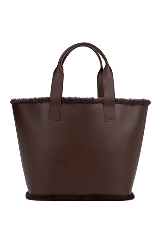 Beymen Club Kadın Kahverengi Peluşlu Deri Alışveriş Çantası EU