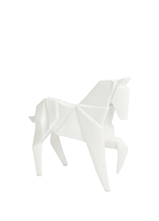 Vpinteriorismo Beyaz At Formlu Seramik Obje