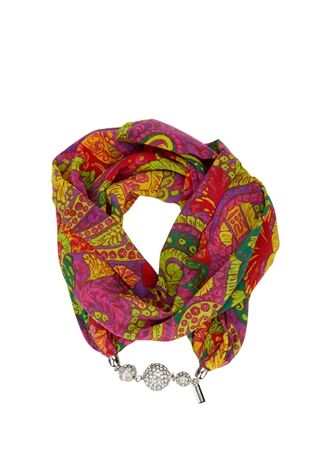 Etro Kadın Colorblocked Karışık Desenli İpek Kolye EU