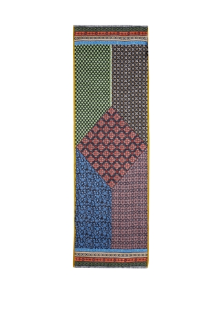 Etro Erkek Colorblocked Karışık Desenli Keten Atkı Kırmızı EU Etro Erkek Colorblocked Karışık Desenli Keten Atkı Kırmızı EU