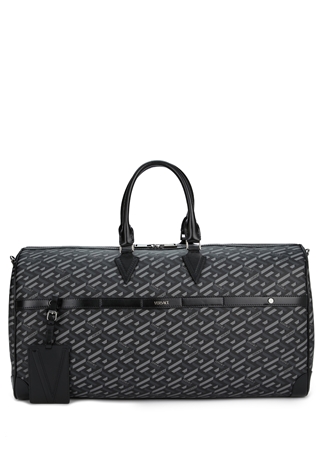 Versace Erkek La Greca Signature Gri Seyahat Çantası EU Versace Erkek La Greca Signature Gri Seyahat Çantası EU