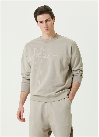 Rick Owens X Champion Erkek Sweatshirt Bej S Eu Rick Owens X Champion Erkek Sweatshirt Bej S Eu