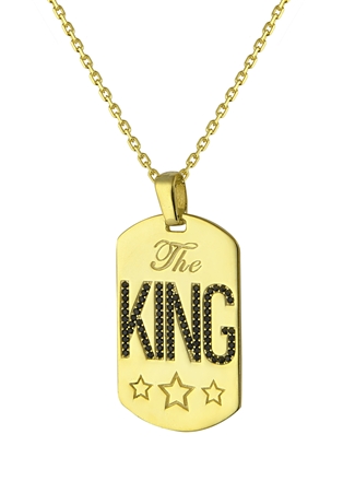 Kayra Khan Erkek King ZC Gold Gümüş Rengi Kolye Altın EU Kayra Khan Erkek King ZC Gold Gümüş Rengi Kolye Altın EU