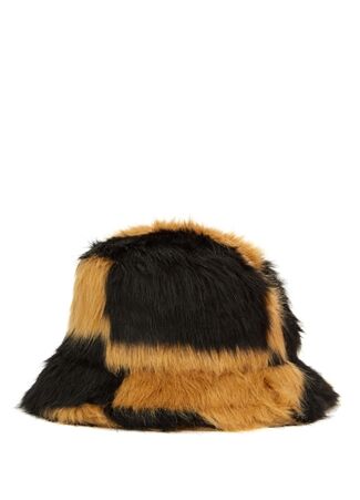 Stand Kadın Kahverengi Desenli Bucket Şapka S EU