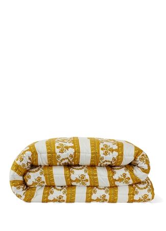 Versace Siyah Beyaz Barok Desenli Yatak Örtüsü