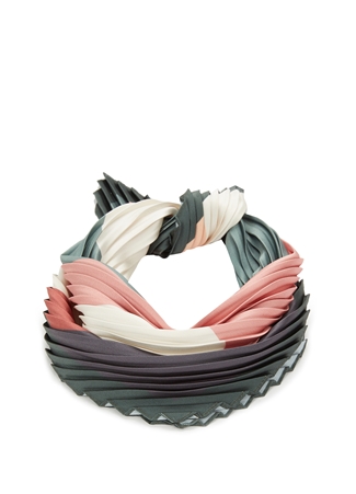 Beymen Hediye Kadın Colorblocked Pliseli Fular Yeşil EU Beymen Hediye Kadın Colorblocked Pliseli Fular Yeşil EU