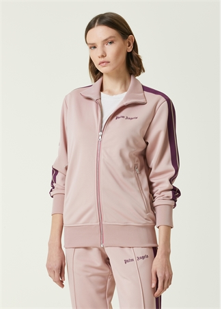 Palm Angels Kadın Altın Rengi Dik Yaka Şeritli Ceket Pembe S EU