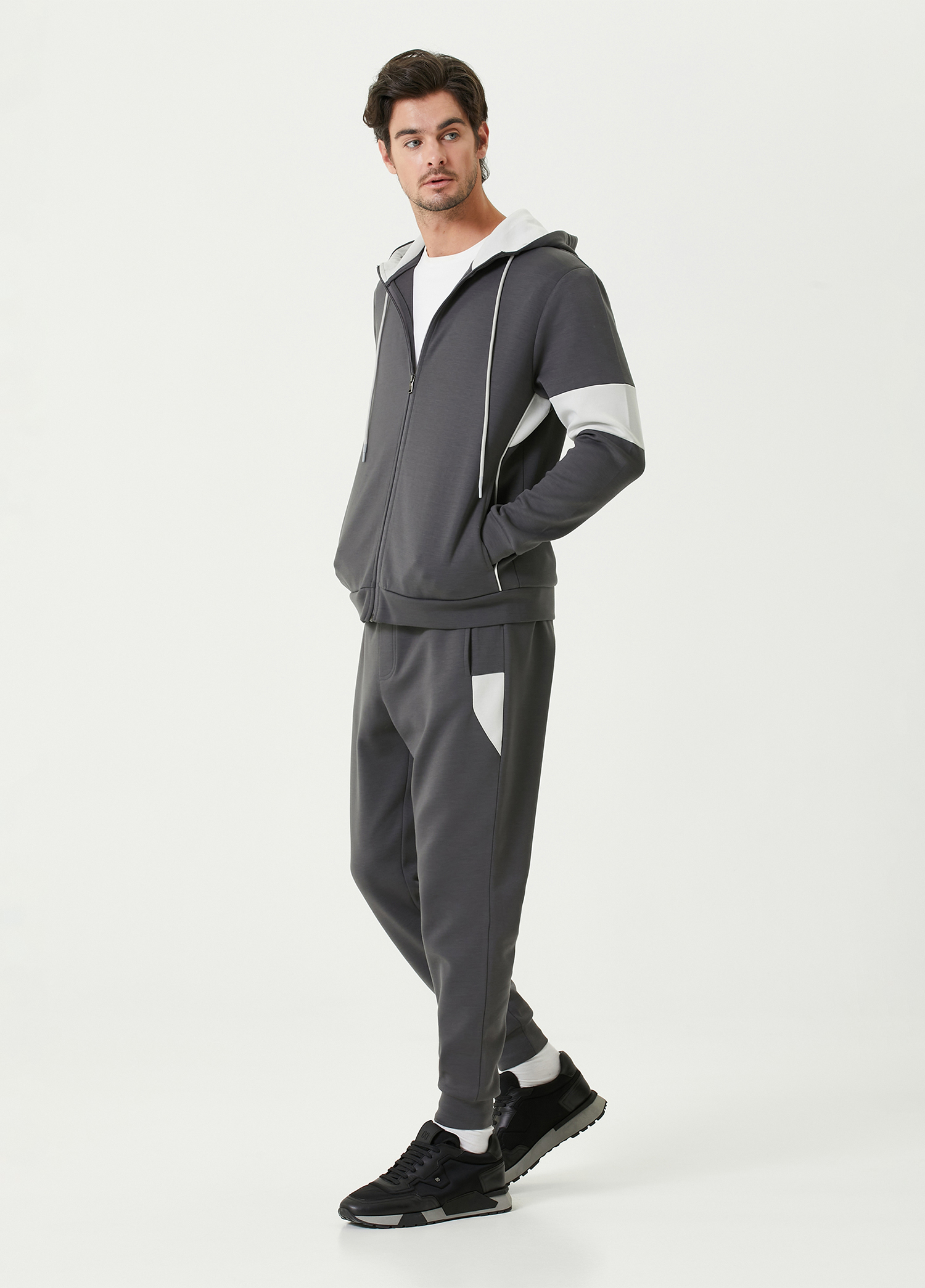 Network - Slim Fit Gri Eşofman Altı - Gri