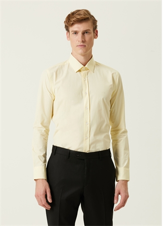 Beymen Erkek Slim Fit Sarı Gömlek L EU