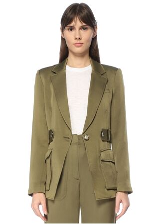 Veronica Beard Kadın Myla Haki Kelebek Yaka Ceket 2 US