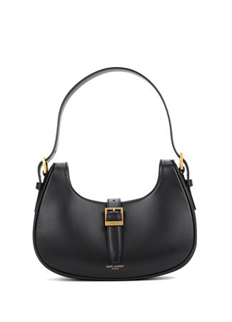 Kadın Le Fermoir Siyah Logolu Deri El Çantası EU