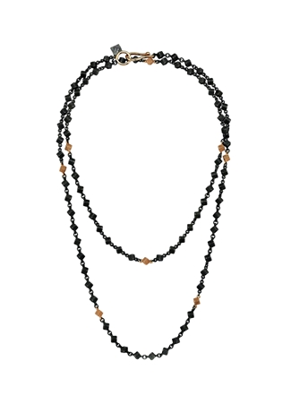 Emre Osmanlar Kadın Siyah Taşlı Altın Rengi Kolye EU Emre Osmanlar Kadın Siyah Taşlı Altın Rengi Kolye EU