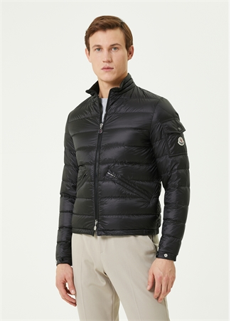 Moncler Erkek Siyah Logo Detaylı Mont 6 US Moncler Erkek Siyah Logo Detaylı Mont 6 US