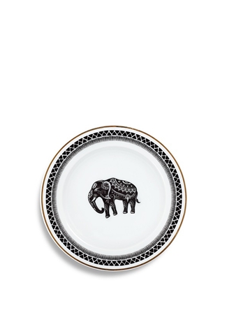 Some Home İstanbul Wild Collection Fil Figürlü 22 Cm Çukur Tabak Siyah
