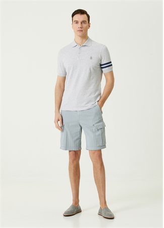Brunello Cucinelli Erkek Mavi Kargo Bermuda 54 IT Brunello Cucinelli Erkek Mavi Kargo Bermuda 54 IT