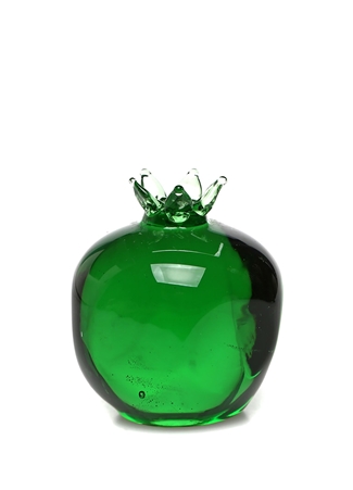 Nenartworld Yeşil Nar Formlu Cam Obje