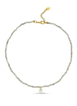 Berrin Özkan Kadın Labradorit Damla Kolye EU