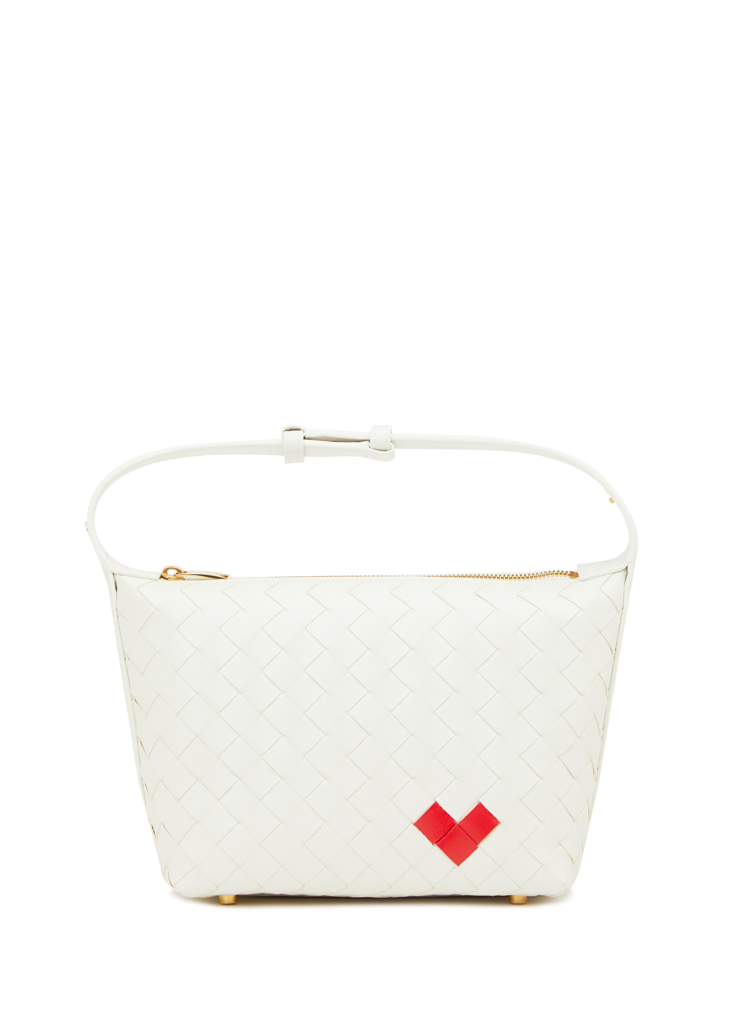 Bottega Veneta Kırmızı-Beyaz Kadın Mini Wallace Kırmızı Kadın Deri ...