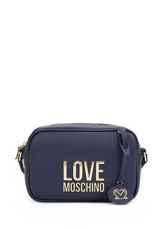 Love Moschino Kadın Lacivert Logolu Omuz Çantası EU Love Moschino Kadın Lacivert Logolu Omuz Çantası EU