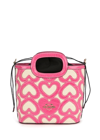 Love Moschino Kadın Pembe Kalp Detaylı Omuz Çantası EU Love Moschino Kadın Pembe Kalp Detaylı Omuz Çantası EU
